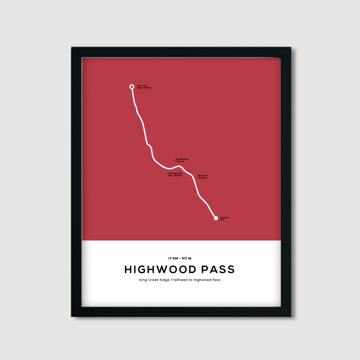 Highwood Pass Trail Map – Wildly Supply Co.